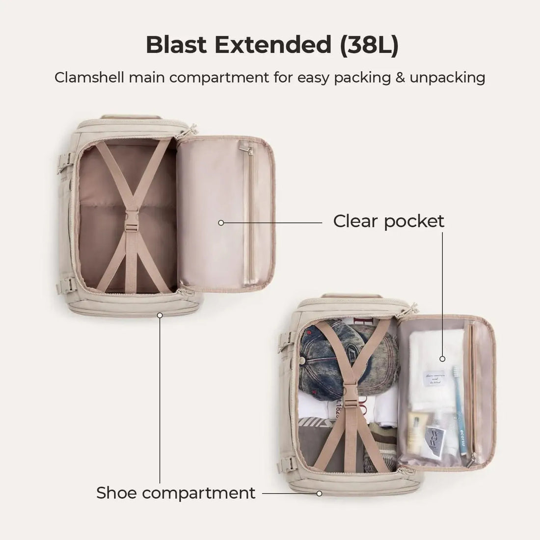 Blast Quick Access for Effortless Carry on Travel Backpack丨 BAGSMART