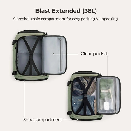 Blast Quick Access for Effortless Carry on Travel Backpack丨 BAGSMART