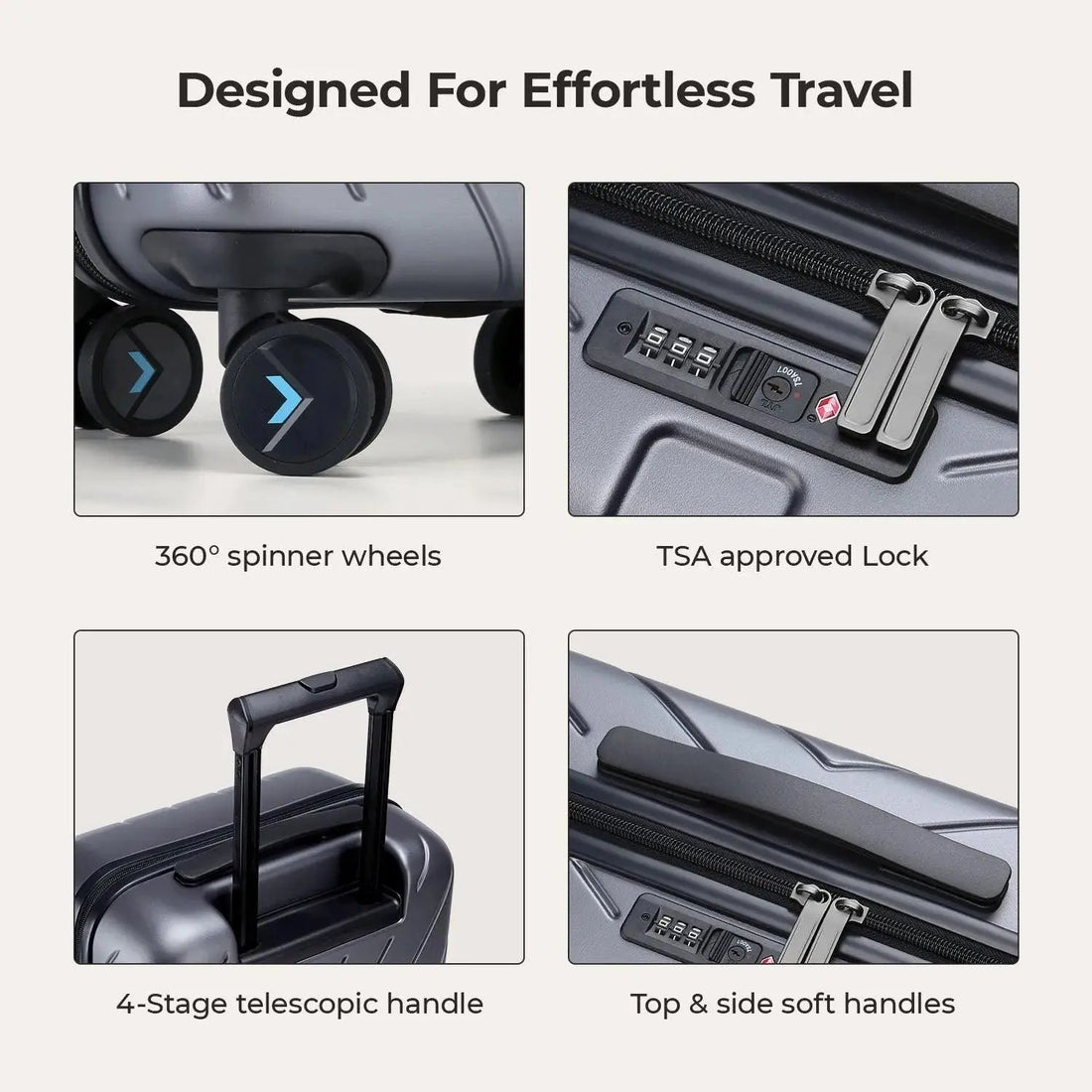 Daren 20 Inch Carry-On Suitcase - Convenient & Durable Luggage – BAGSMART