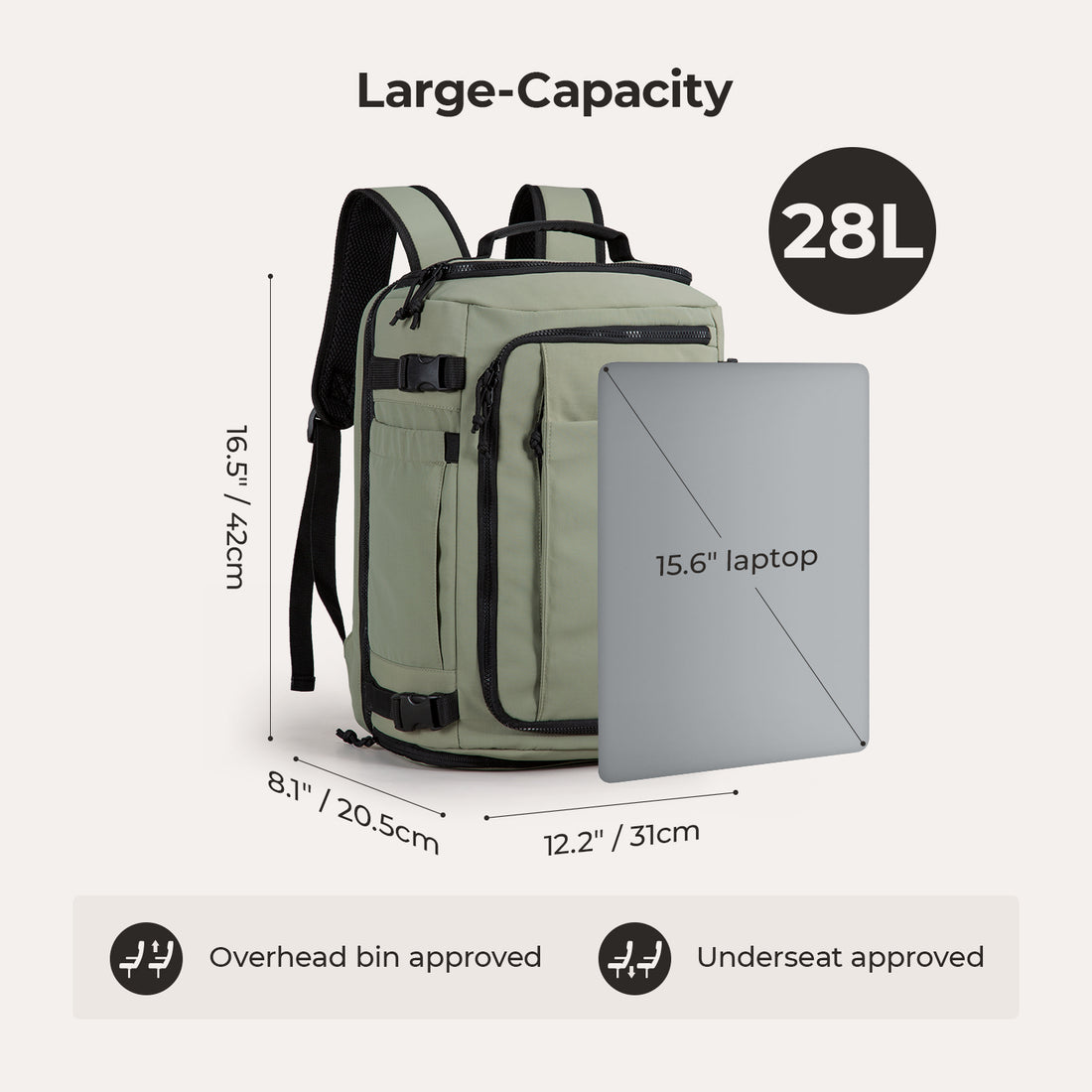 Blast Quick Access for Effortless Carry on Travel Backpack丨 BAGSMART