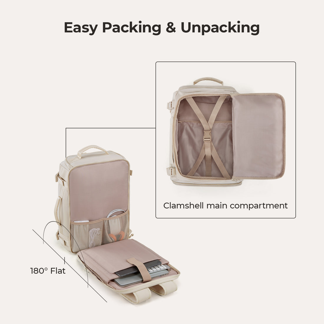 Blast Quick Access for Effortless Carry on Travel Backpack丨 BAGSMART