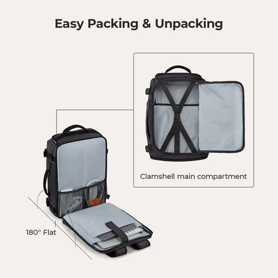 Blast Quick Access for Effortless Carry on Travel Backpack丨 BAGSMART