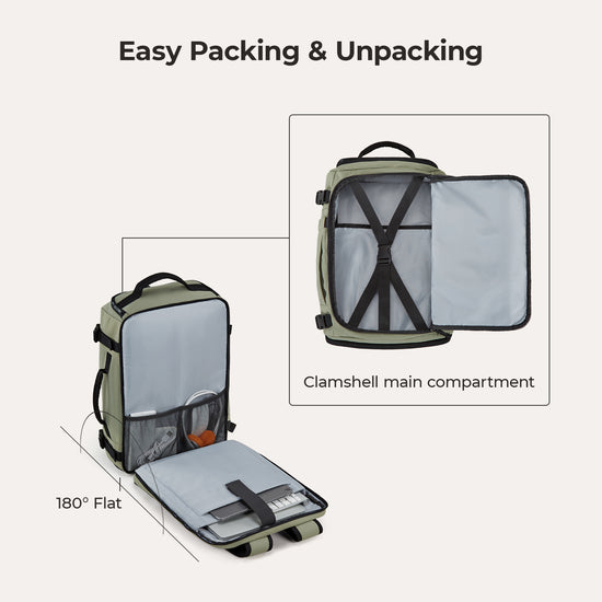 Blast Quick Access for Effortless Carry on Travel Backpack丨 BAGSMART