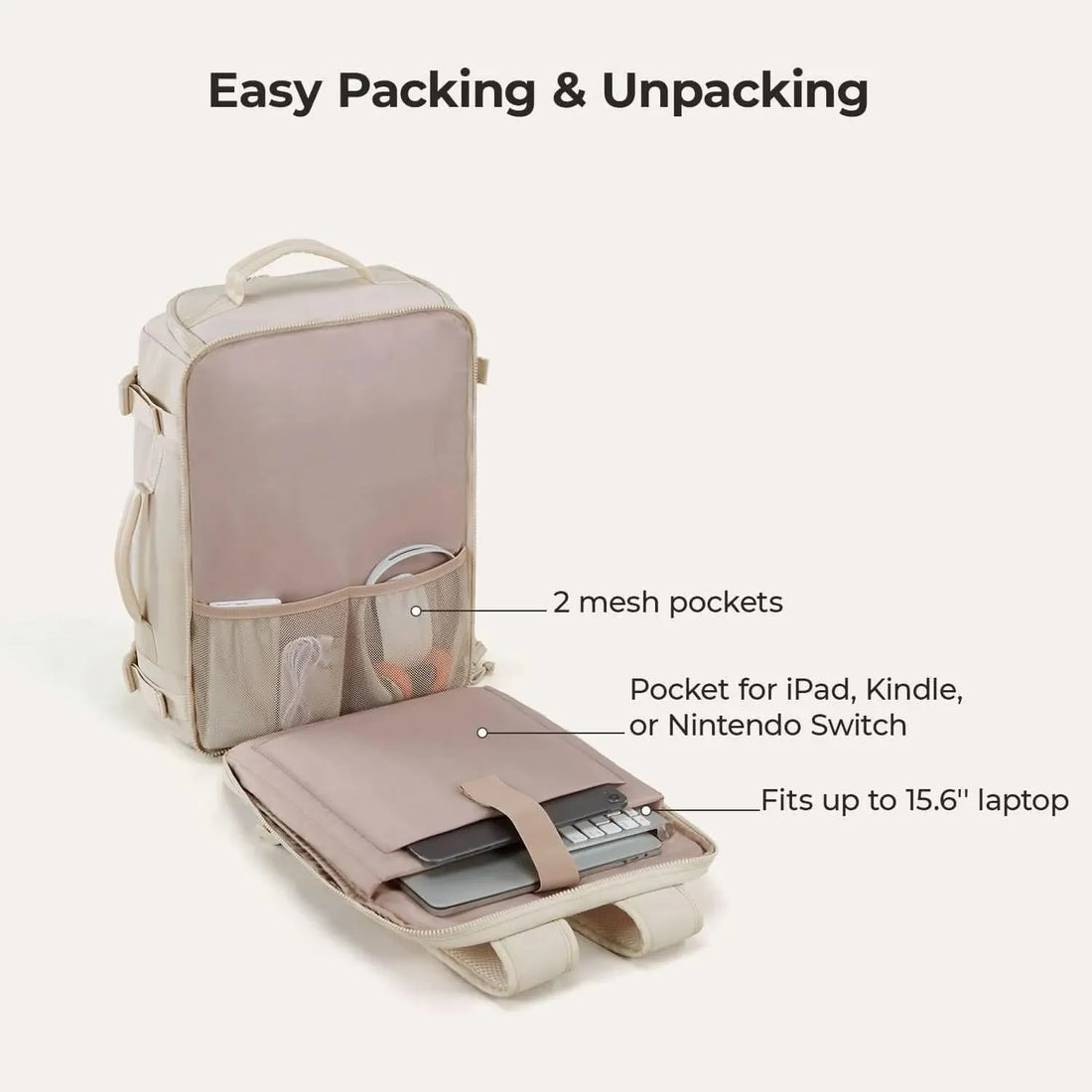 Blast Quick Access for Effortless Carry on Travel Backpack丨 BAGSMART