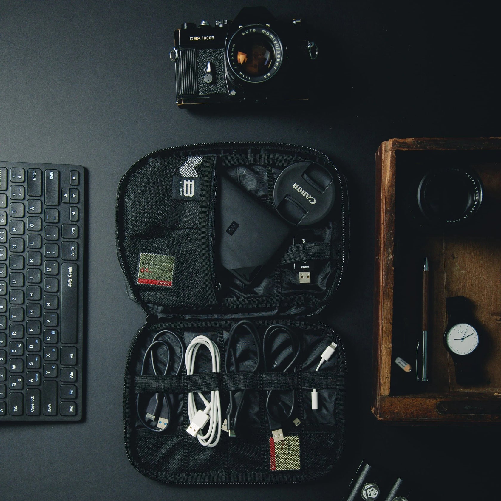 Pomona Electronic Organizer Small Travel Cable Organizer– BAGSMART