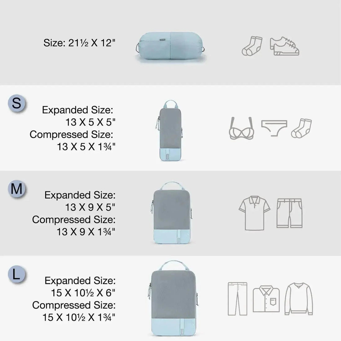 Compression Packing Cubes:Travel Essentials for Suitcase Organization ...
